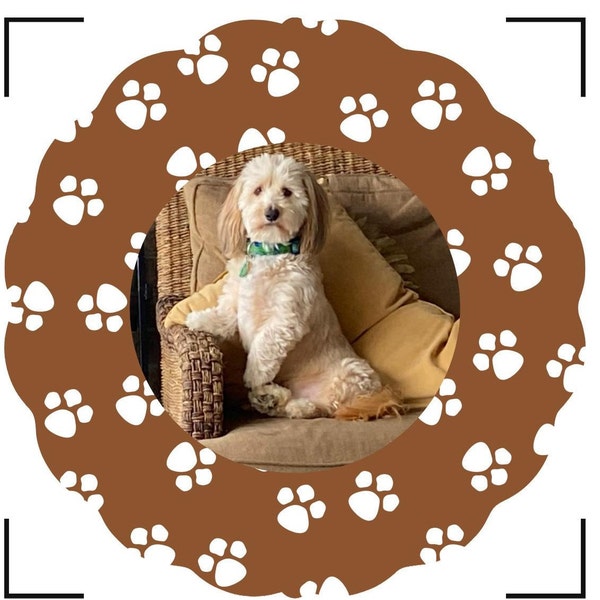 Cute Dog Digital Papers, Paw Print, Black White, Animal Scrapbook ...