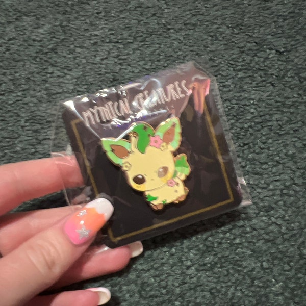 Cute Kawaii Leafeon Hard Enamel Pin - Etsy