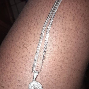 Men's Women's Iced Out Simulated Diamond Solid 925 Sterling Silver ...