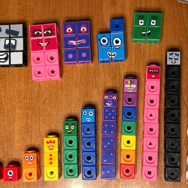 Numberblocks Face Stickers (21-30) for 2cm Mathlinkcube/blocks- A4 ...