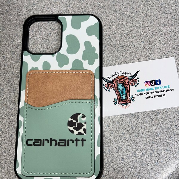 B&W Western Cowprint Bull Wallet Phone Case for iPhone and Samsung - Etsy