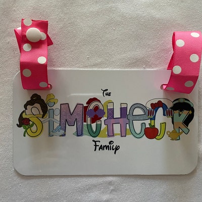 Personalized Family Name Stroller Tag, Amusement Theme Park Sign for ...