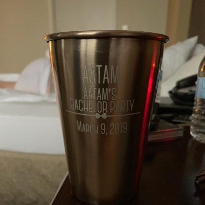 Personalized Copper Stainless Steel Pint Glass Cup Custom Pint Glass ...