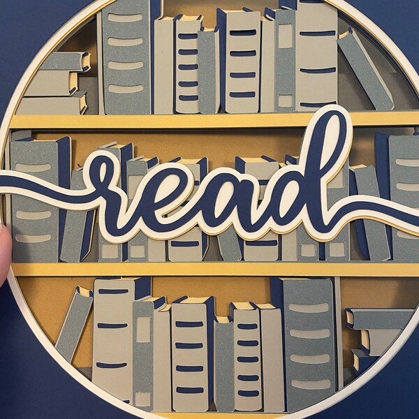 3D READ Svg - 3D TEACHER Svg - Shadow Box Svg - for Cricut - for ...