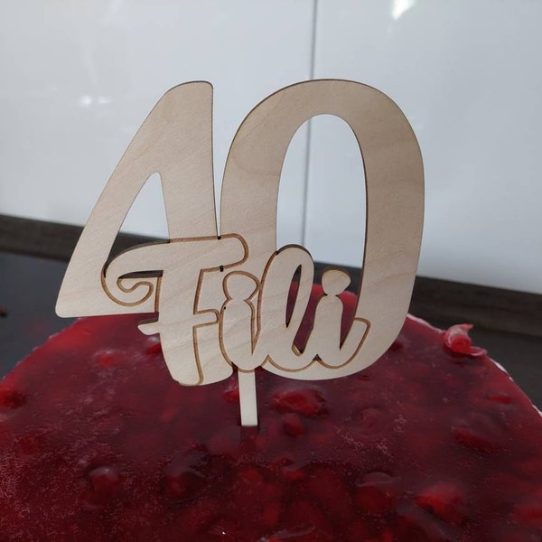 Number 1-99 Caketopper With First Name Cake Topper Cake Topper Cake ...