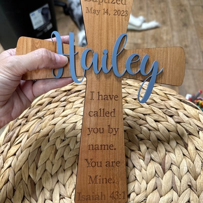 Baptism Cross Keepsake SVG Kids Baptism SVG Baptism Favors Baptism Gift ...