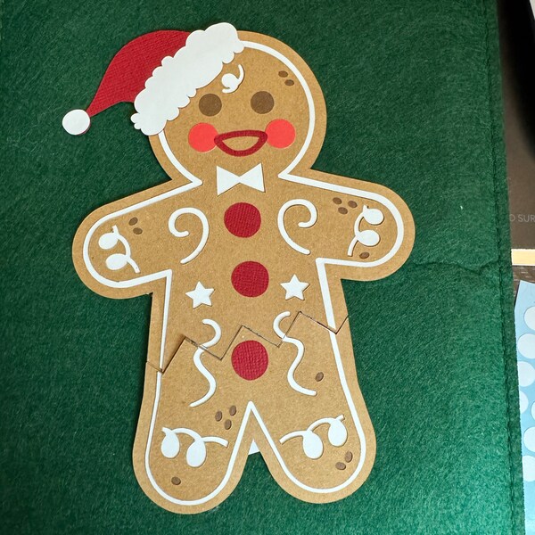 Gingerbread Man Gift Card Holder Svg, Gingerbread Man Cut File Svg ...