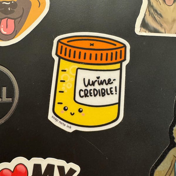 Urine Credible - Medical Sticker, Doctor, Nurse, Lab Tech, Pathologist ...