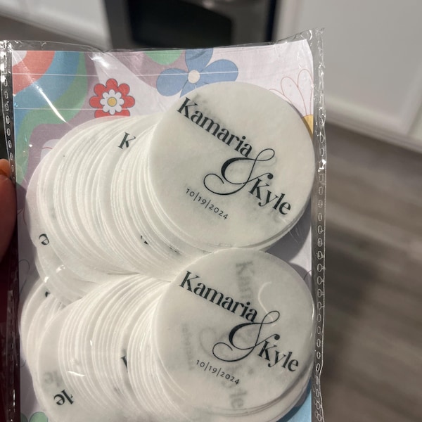 50 Personalized Edible Drink Toppers Quinceañera XV Design Custom Wafer ...