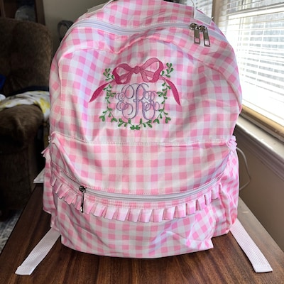 Monogrammed Child's Backpack, Personalized Backpack, Embroidered School ...