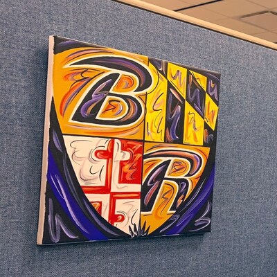 Artists Interpretation of Atlanta Braves Abstract Painting Art Baseball ...