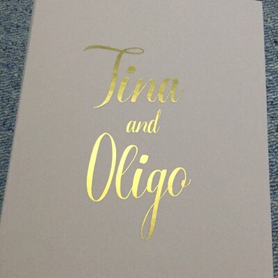 Wedding Album Guest Book Cream With Gold Lettering Instax - Etsy