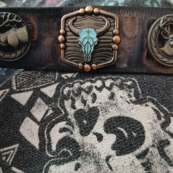 1-1/2" Engraved Border Railroad Police NPBP Screw-back Concho - Etsy