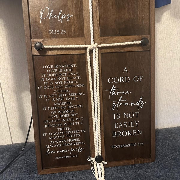 A Cord of Three Strands What God Joined Together Trinity Braid™ Unity ...