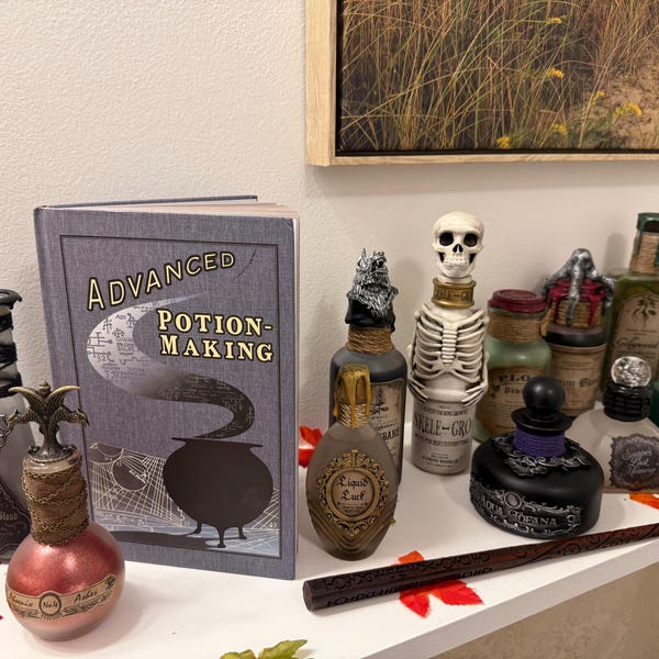 Liquid Luck Potion Magic Apothecary Herbology Glass Bottle Prop - Etsy