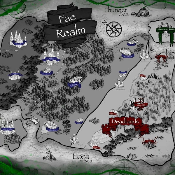 Brushes for Fantasy Map Making - 600 Pcs. Medieval Cartography Style ...