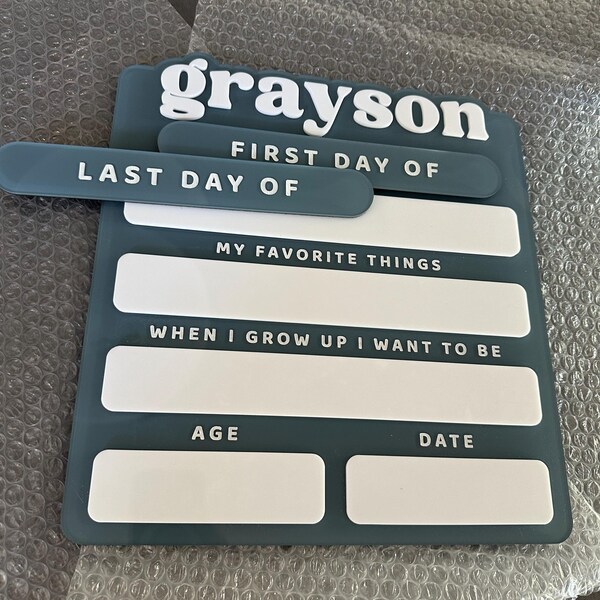 Acrylic First Day of School Sign|personalized School Sign|back to ...