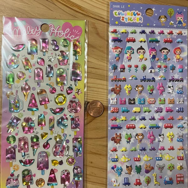 Random Mystery 3D Sticker Sheets: Assorted Styles, Puffy Bubble ...
