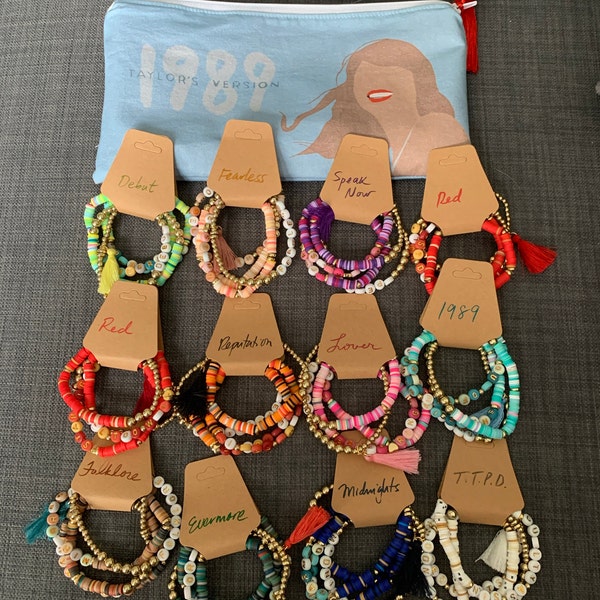TTPD Era Taylor Inspired 4-pack Friendship Bracelets. TTPD Album Colors ...