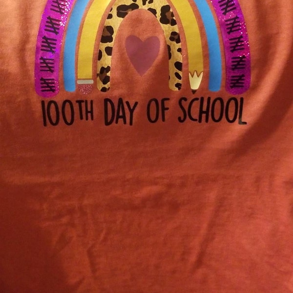 100th Day of School Pencil Rainbow Boho SVG File Download - Etsy