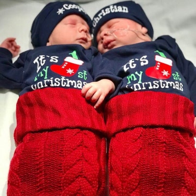 My First Christmas Baby Boy Outfit, It's My 1st Christmas Bodysuit ...