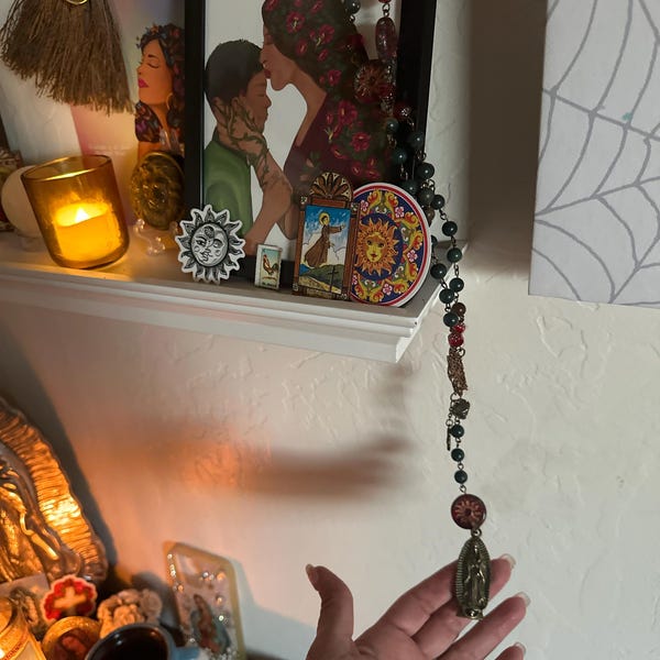 Our Lady Shell Grotto Shrine/natural Scalloped Shell With Gold Scrolls ...