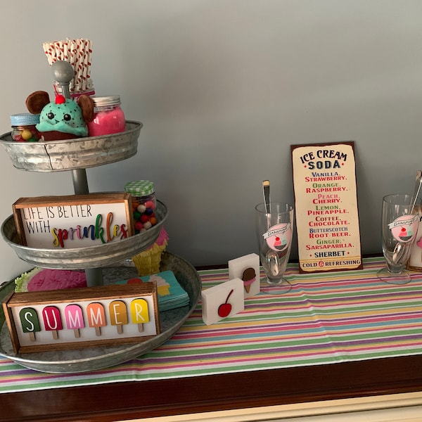 Summer Wood Signs, Watermelon Signs, Lemon Signs, Ice Cream Decor ...