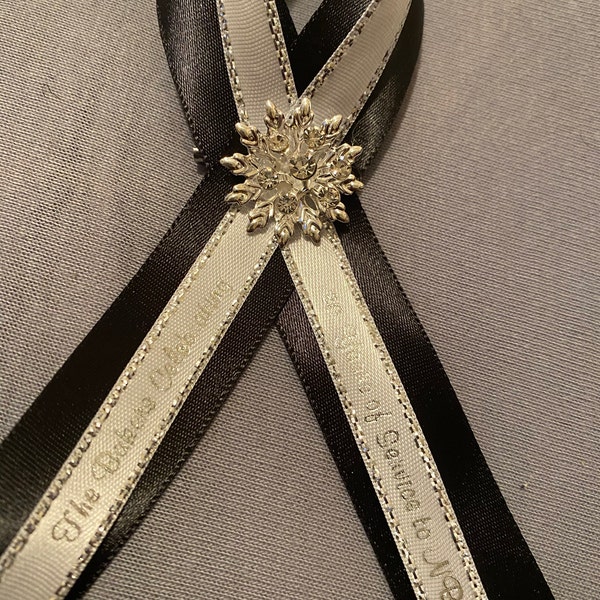 Personalized Memorial Ribbon Pins for Funeral or Celebration of Life ...