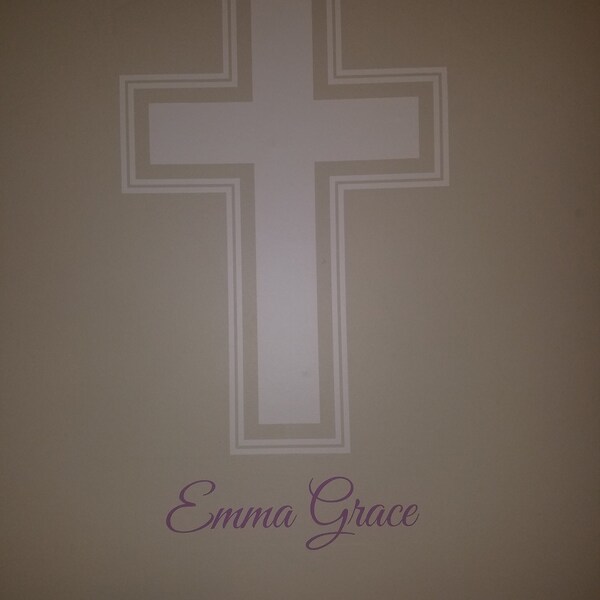 Simple Cross Wall Decal - Cross Decor, Cross Decal, Religious Decal ...