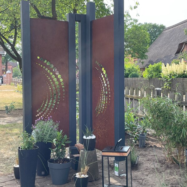Noble Rust Garden Privacy Screen, Wall, Rust, Privacy Screen Metal ...