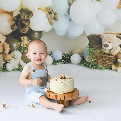 Baby Boy Photo Outfit Sitter 6-9 Mo Neutral Props Baby Boy Romper ...