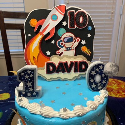 Space Rocket Cake Topper Cumpleaños Espacial Space Rocket Astronaut ...