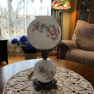 Vintage Amber Clam Rib Oil Lamp With Button Pattern Base - Etsy