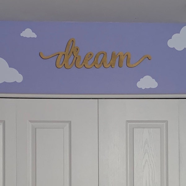 Dream Script Word Wood Sign - Wood Sign Art, Wood Dream, Laser Cut Wood ...