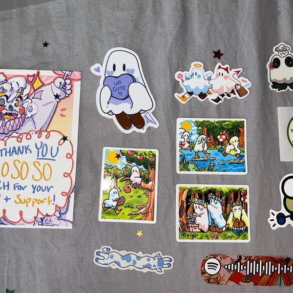Tiny Ghost Art Waterproof Sticker Set! - Etsy