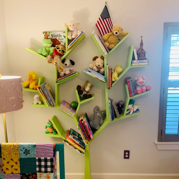 Tree Book Shelf, Decorative Wooden Tree Bookcases, Decorative Library ...