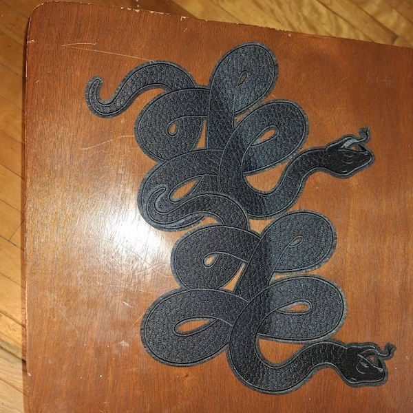Black Mamba Snake Back Patch Sew Iron on Large Applique Embroidered ...