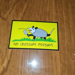 No Crossum Possum Sticker - Etsy