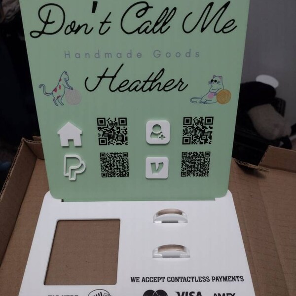 Custom Logo Social Media & Square Reader Holder Booth Display Market ...