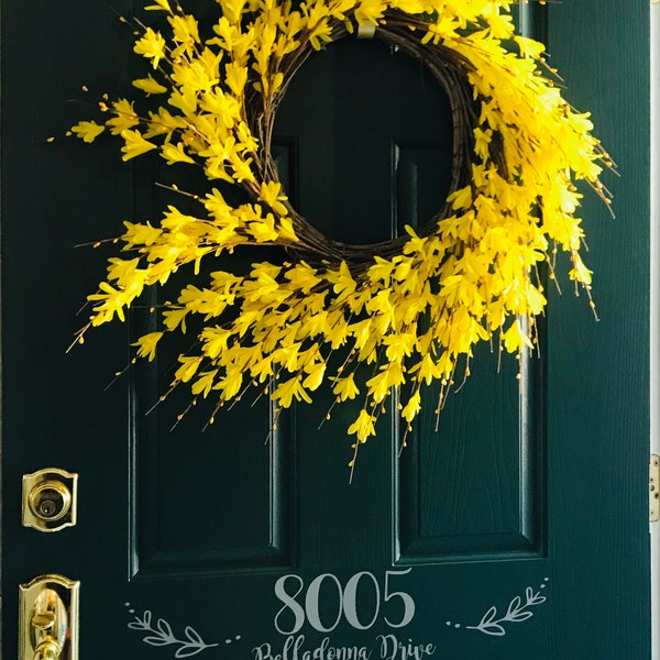 Home Address, Front Door, Front Door Decal, Home Address Decal, Address ...