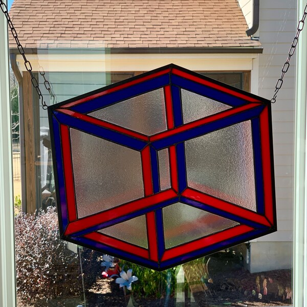 Stained Glass Pattern Escher Triangle - Etsy