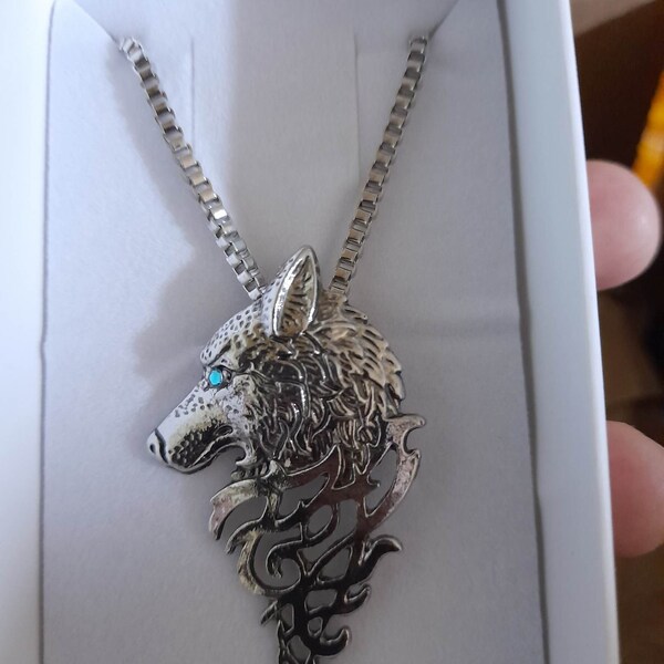 Celtic Wolf Necklace: Viking Pagan Jewelry With Birthstone Eye - Etsy