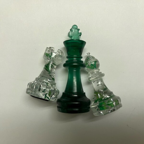 Custom Resin Chess Set~ Real Flower Chess Board Set ~ Real Flower Chess ...