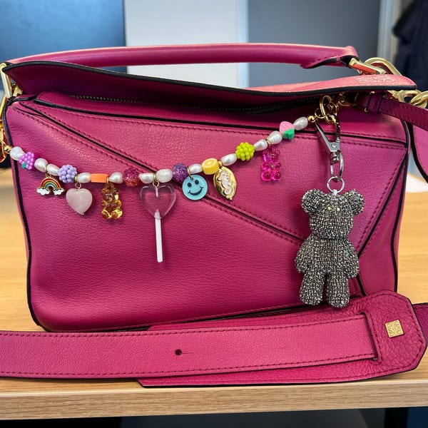 Custom Bag Charm, Personalized Gold Keychain Holder, Purse Handbag ...