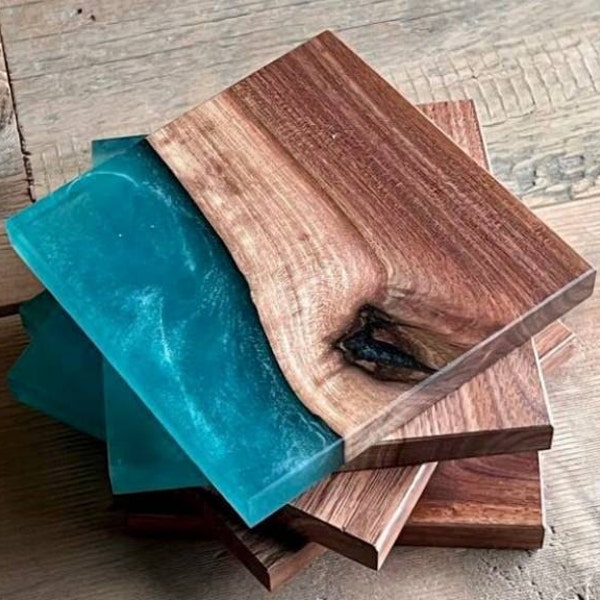 Actual Live Edge Epoxy Coasters. the Real Thing - Etsy