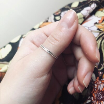 Sterling Silver Minimalist Ring Silver Midi Ring Silver - Etsy UK