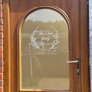 Large Custom Arched Vinyl Wedding Mirror Decal / Initials Name - Etsy