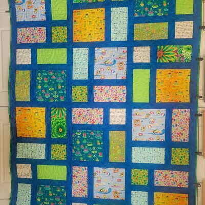 Elementals Circle Stripe Aqua Dan Morris Quilting Treasures Fabric - Etsy