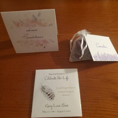 Bird Seed Favors, in Loving Memory, Funeral Favors, Memorial ...