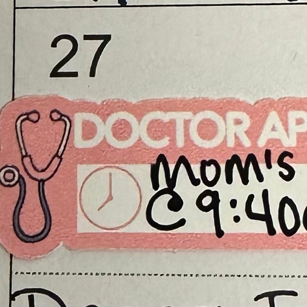 Doctor Appointment Planner Sticker / Pastel Colours | Doctor Appt ...